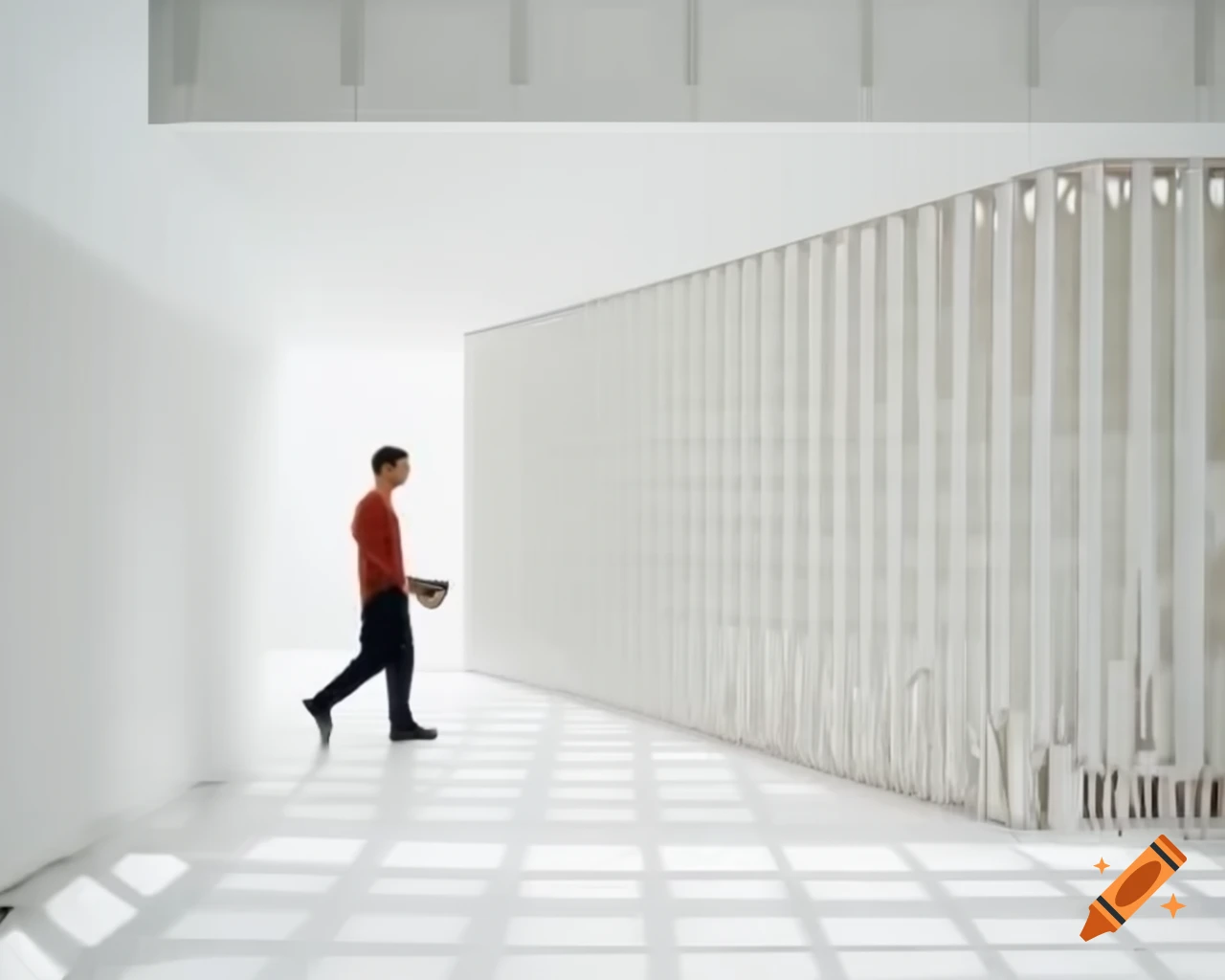 Ultrarealistic depiction of a person reading in a liminal space with ...