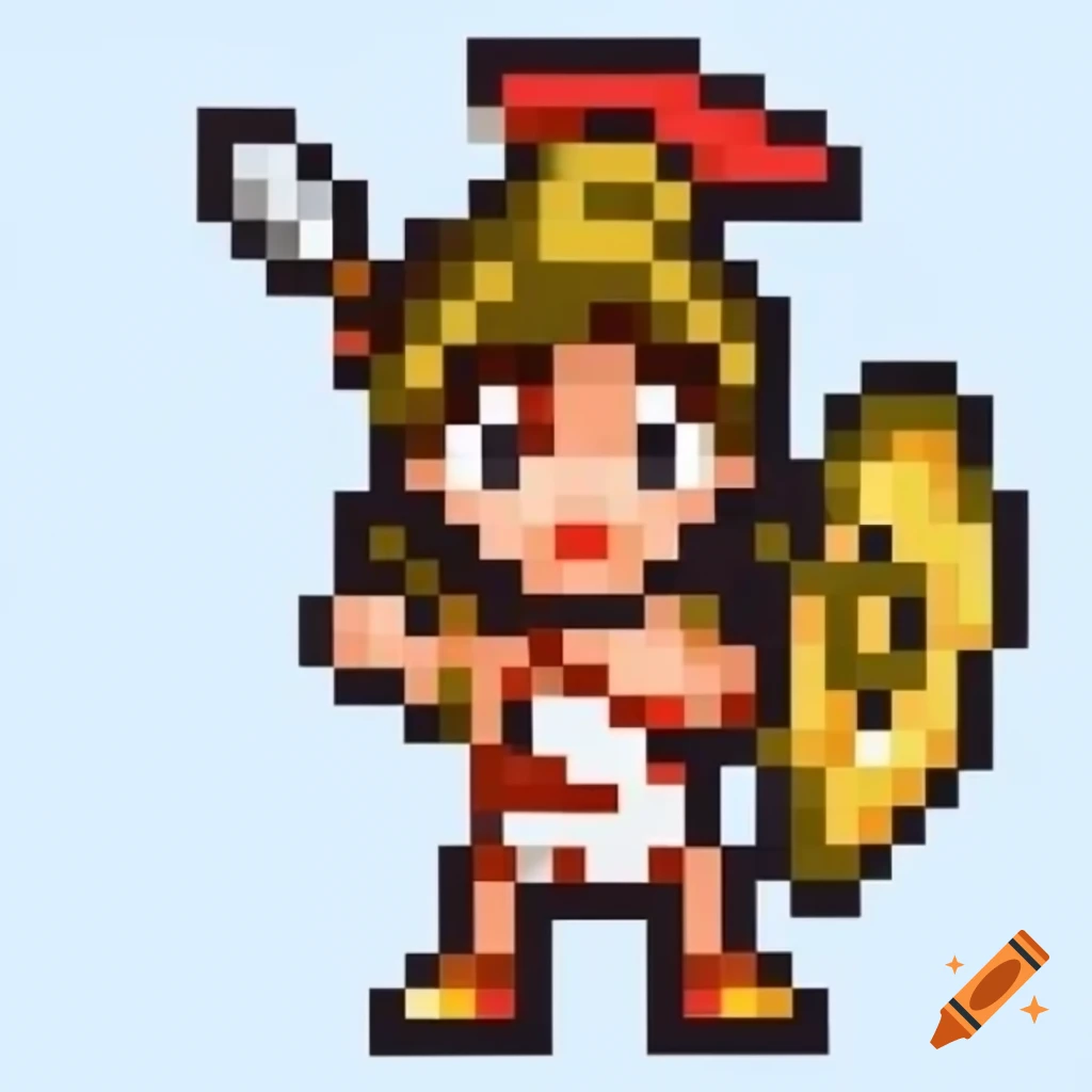 16-bit pixel art of greek goddess athena on Craiyon