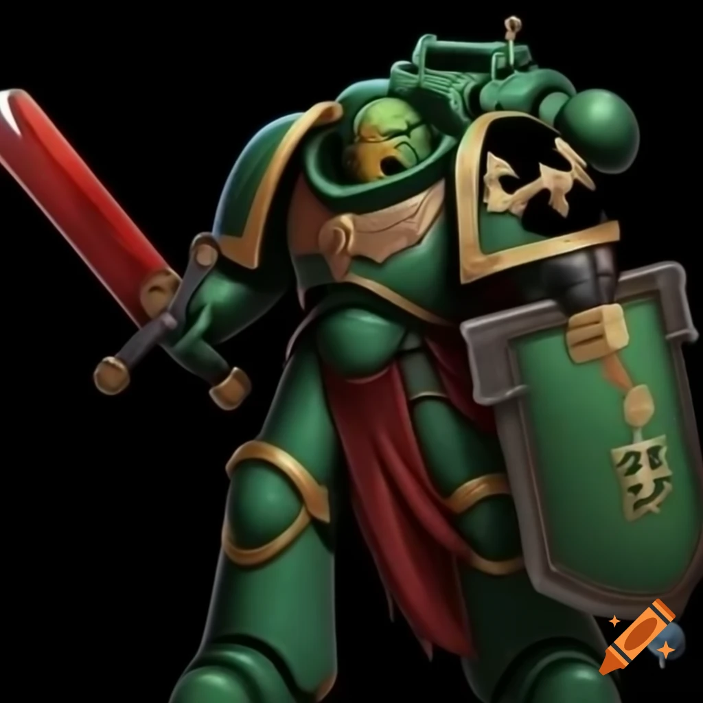 Unknown Warhammer 40k Primarch with frog features, holding a powersword ...