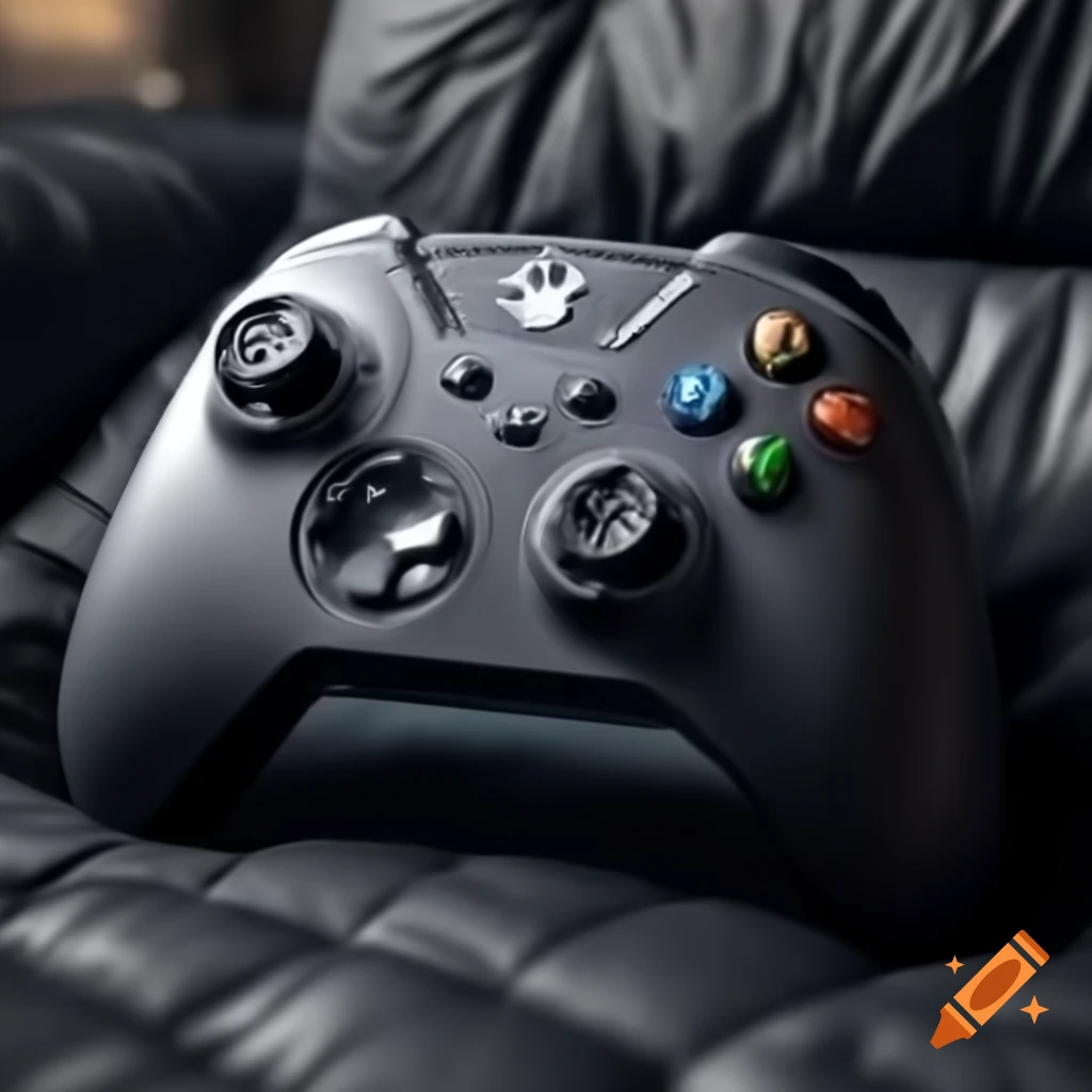 Realistic xbox setup displayed horizontally on Craiyon