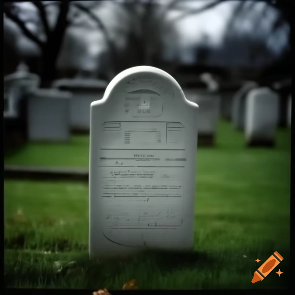 Tombstone with inscription on Craiyon