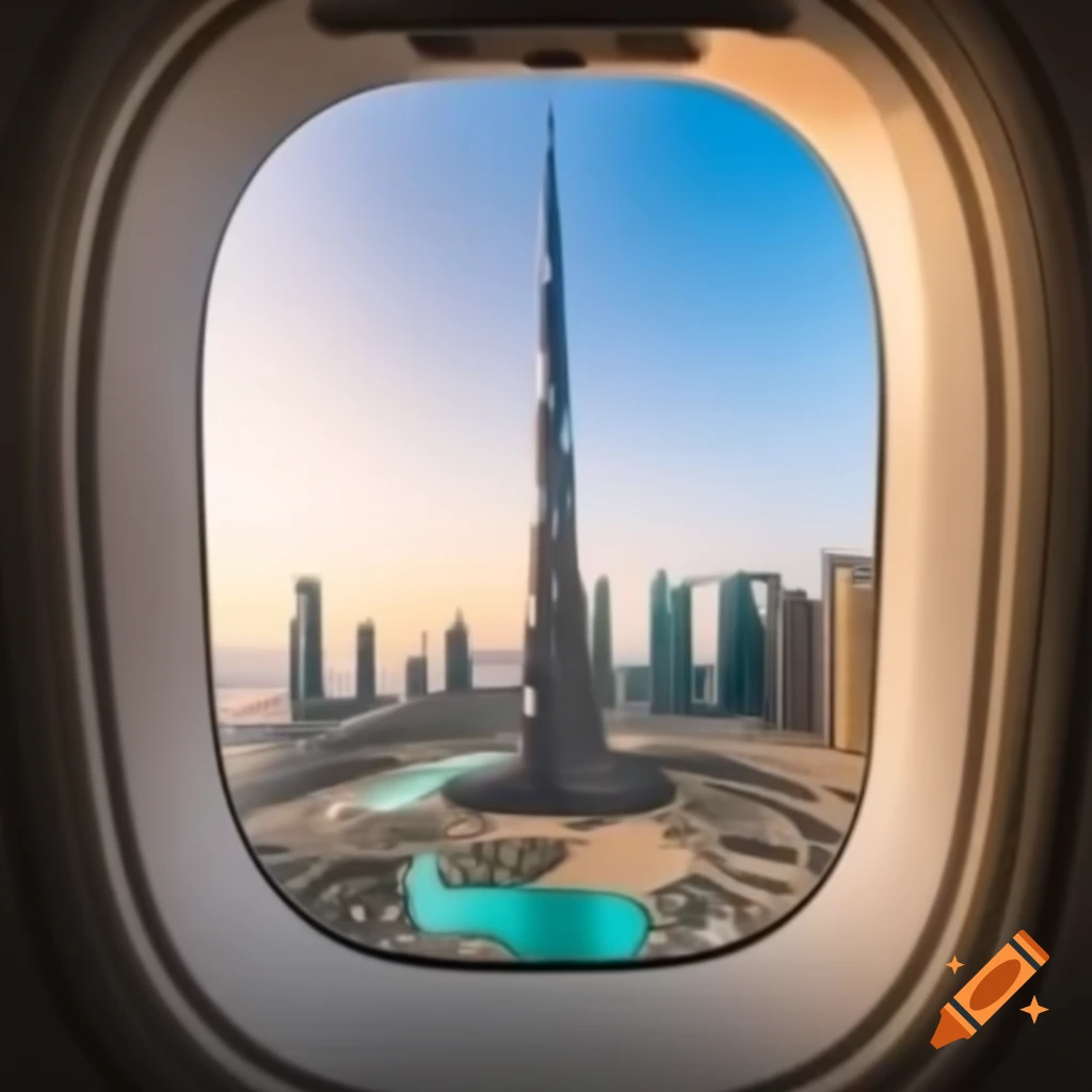 Uae-themed background featuring burj khalifa and dubai skyline on Craiyon