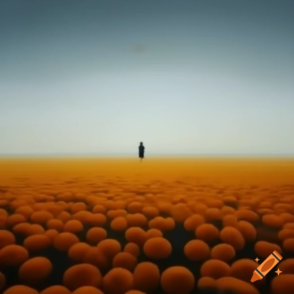 Figures in vast empty landscape symbolize absence and longing under ...