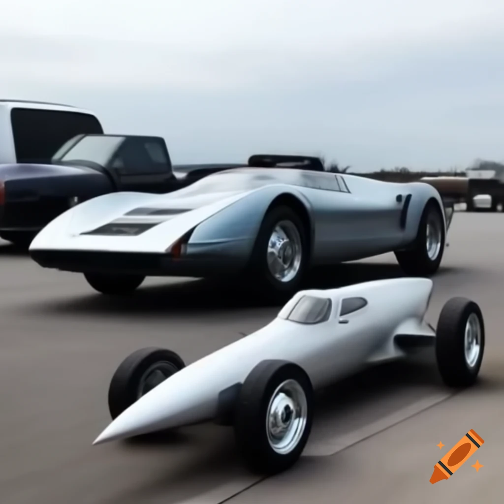 Concept car designed as Concorde with wheels and car body shape on Craiyon
