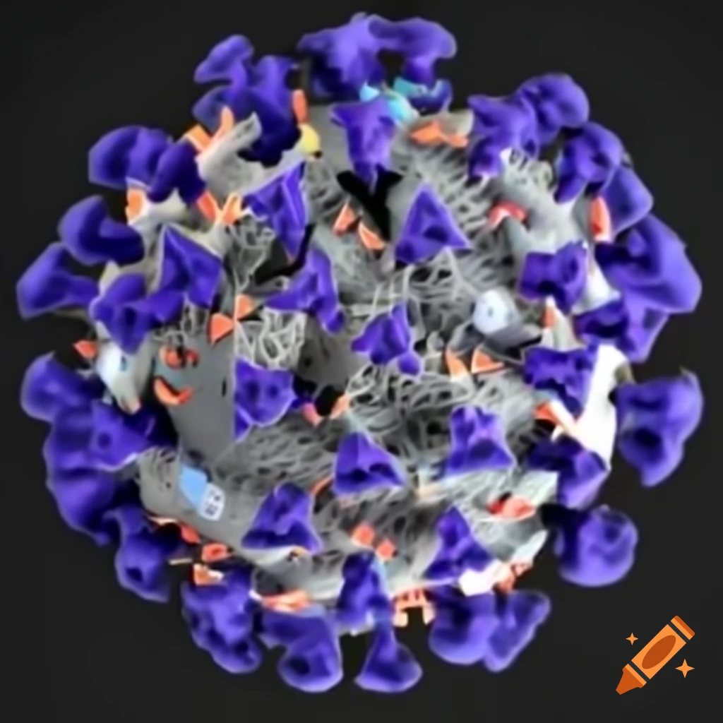 Abstract artistic representation of SFTS virus on Craiyon