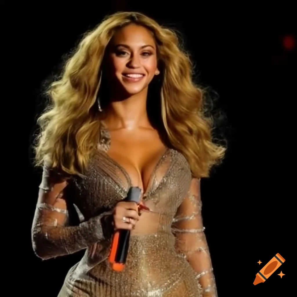 Beyonce performing on stage on Craiyon