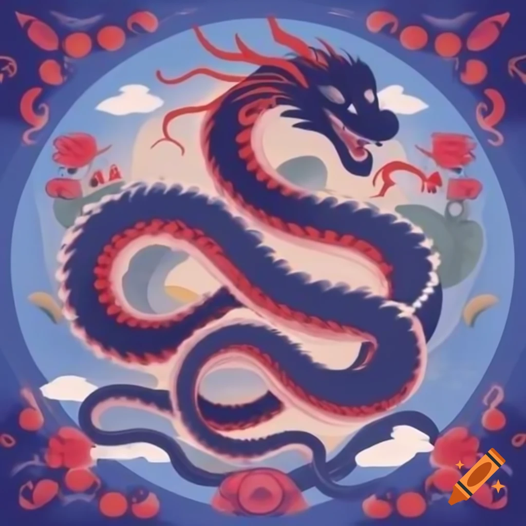 Illustration depicting the Year of the Snake in the Chinese calendar on ...