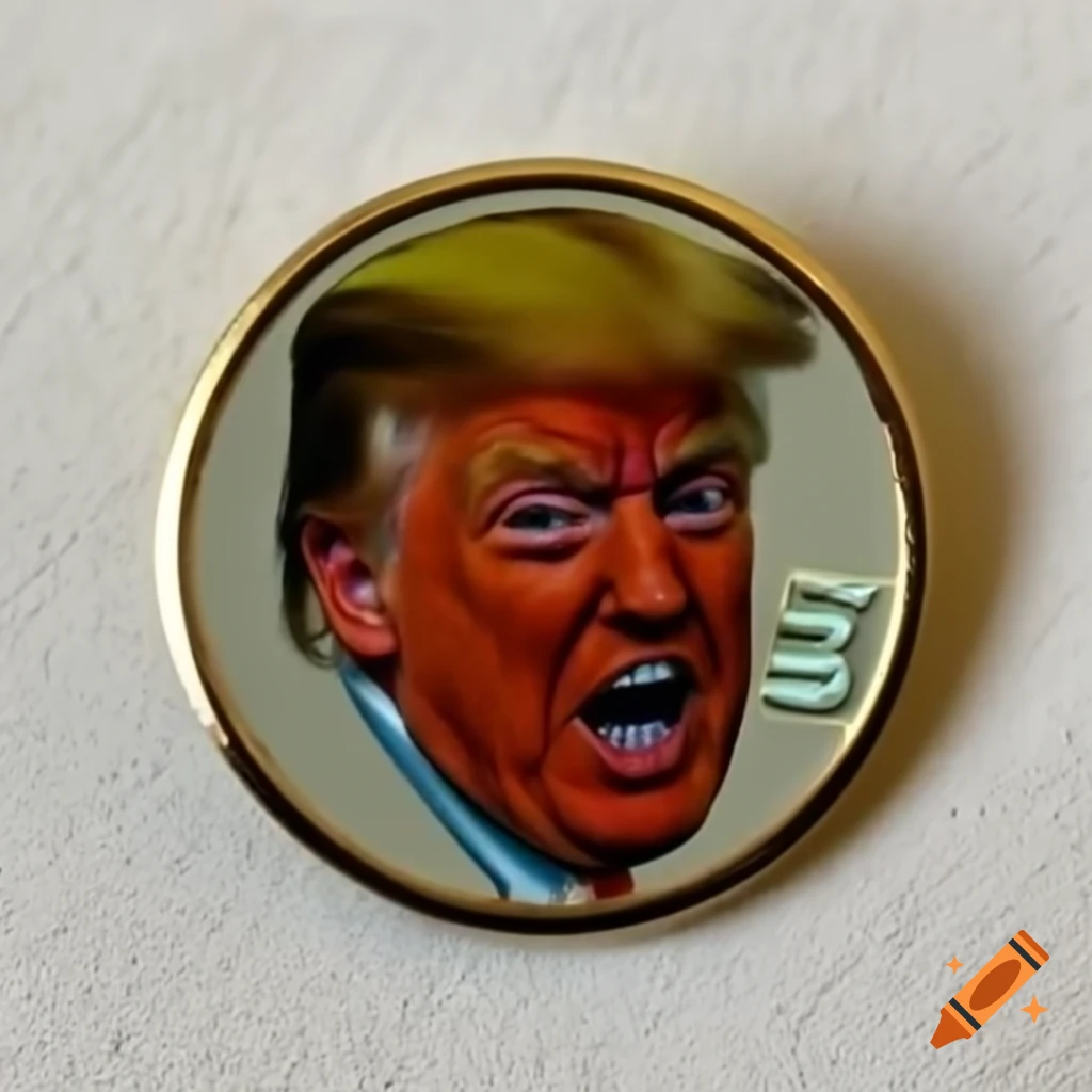 Lapel pin featuring Donald Trump hair with the phrase 'Not My Guy' on ...
