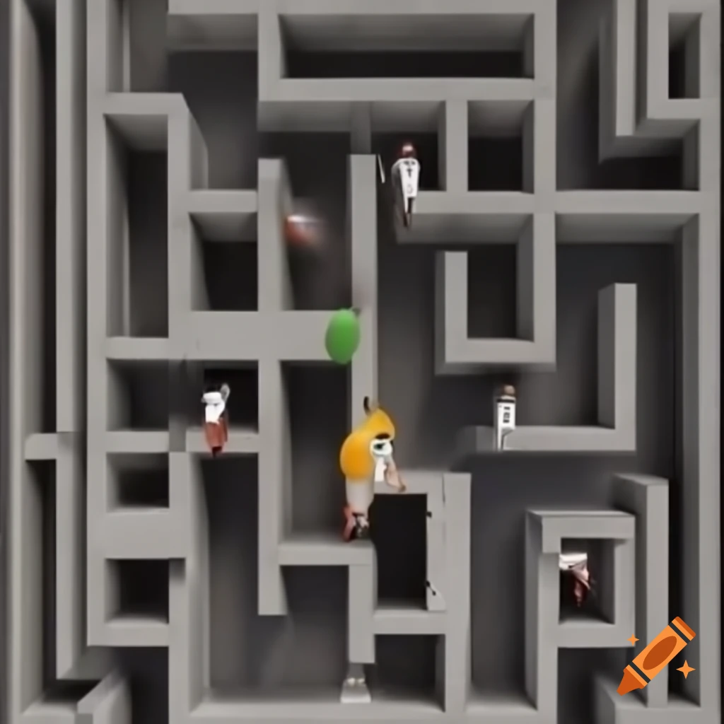 Large parkour maze for capture the flag with concrete and metal ...