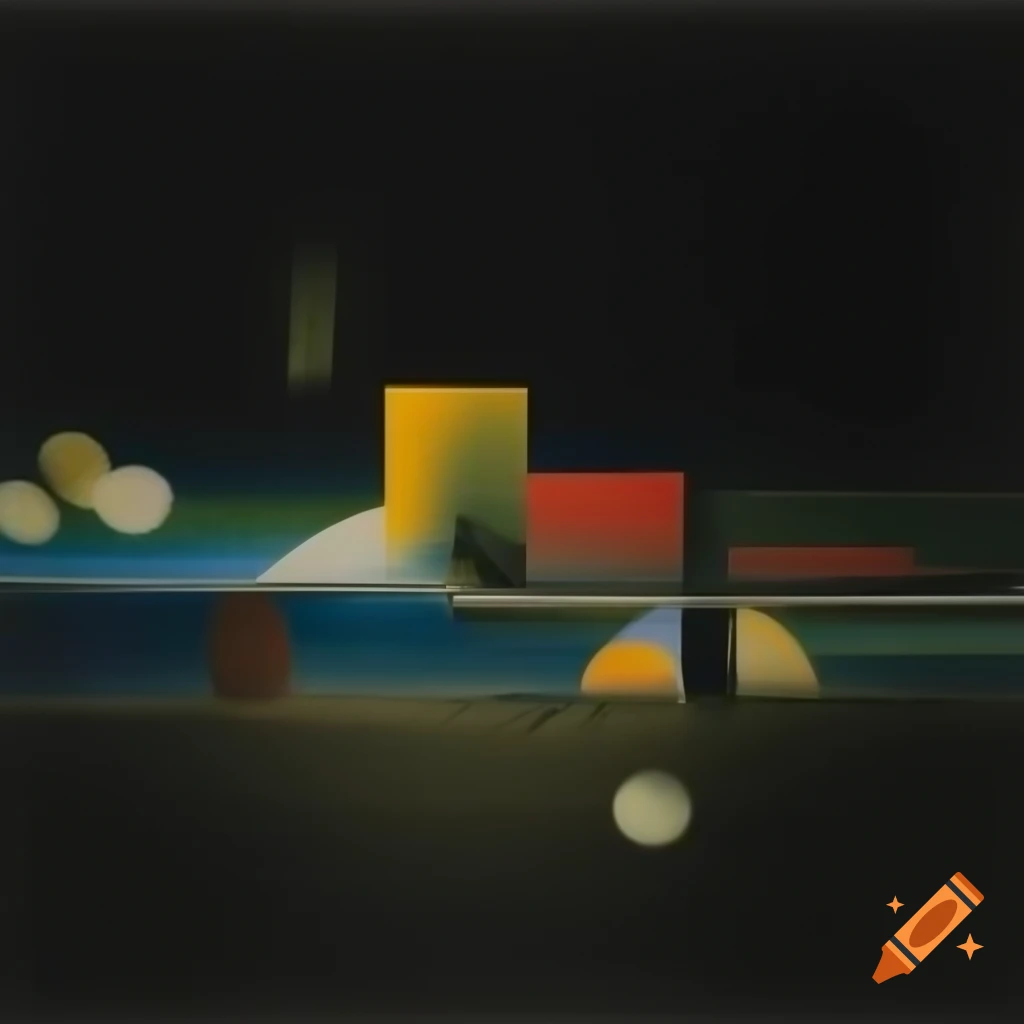 Abstract album art featuring a large fence with kandinsky-inspired ...