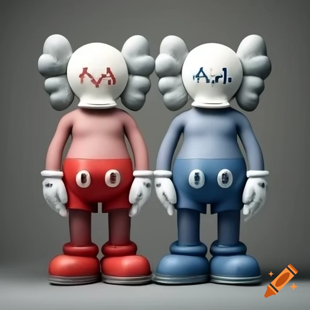 Kaws artwork featuring distinct characters and designs on Craiyon