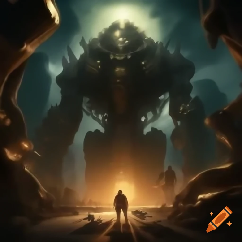 Fantasy world featuring a mechanical clockwork sun on Craiyon