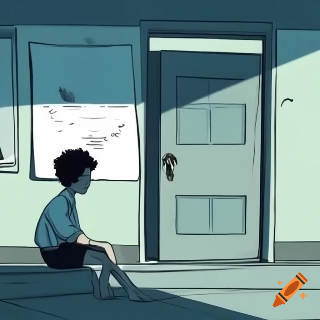 Comic-style student behind closed door representing challenges of ASD ...