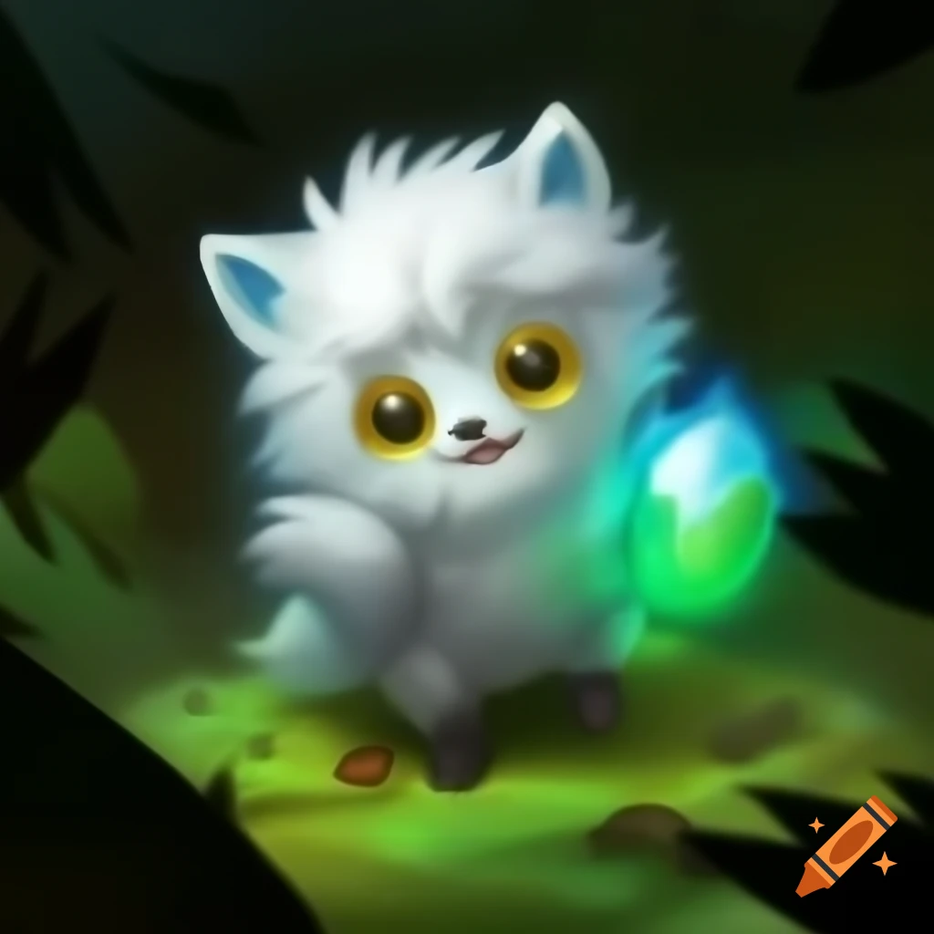 Luma, a small glowing fox-like creature with white fur and a color ...