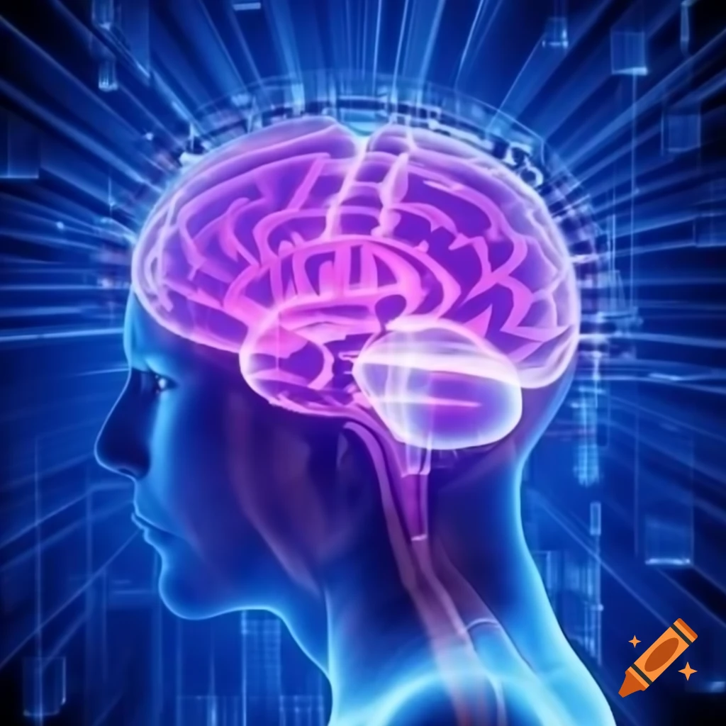Brain-computer interface concept image on Craiyon