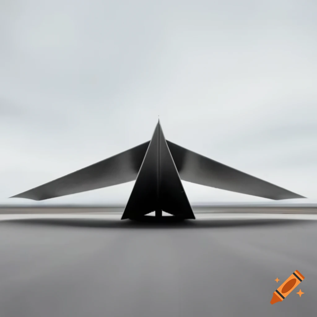Angular stainless steel airplane with flat panels and no curves on Craiyon