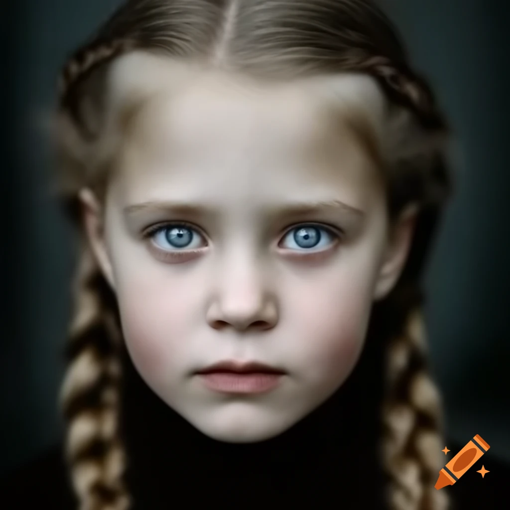 Close-up portrait of finnish girl elisa talja in old west style with ...