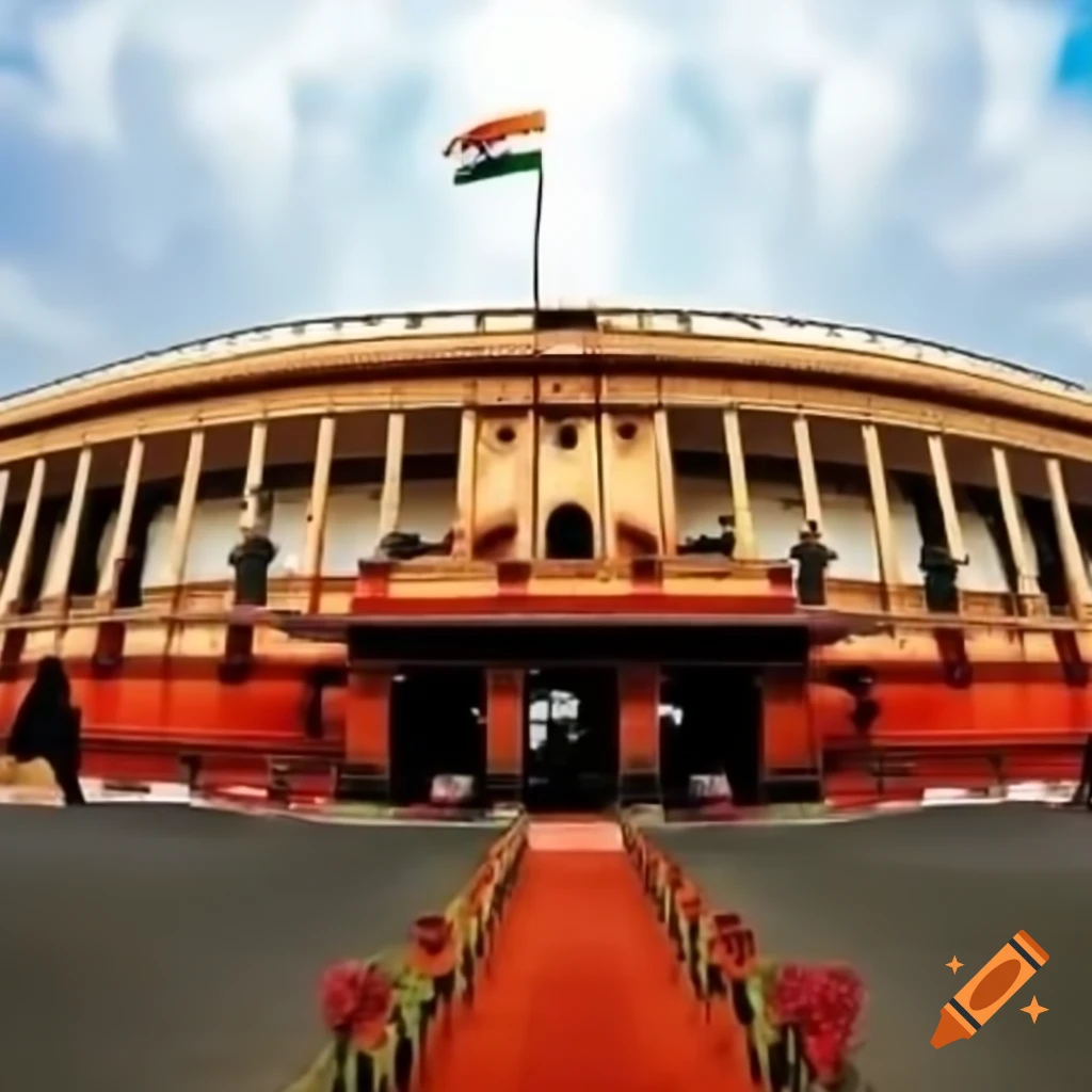 Indian parliament building showcasing architectural design on Craiyon