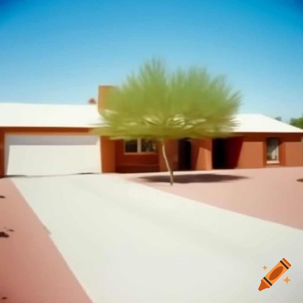 1970s ranch-style homes in Sun City, AZ with white roofs and brick ...