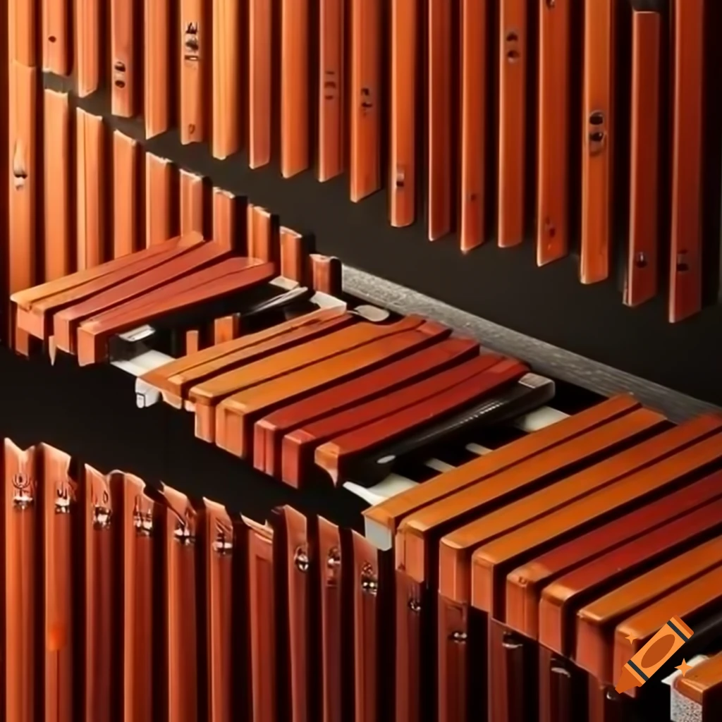 Abstract design featuring marimba keyboard on Craiyon