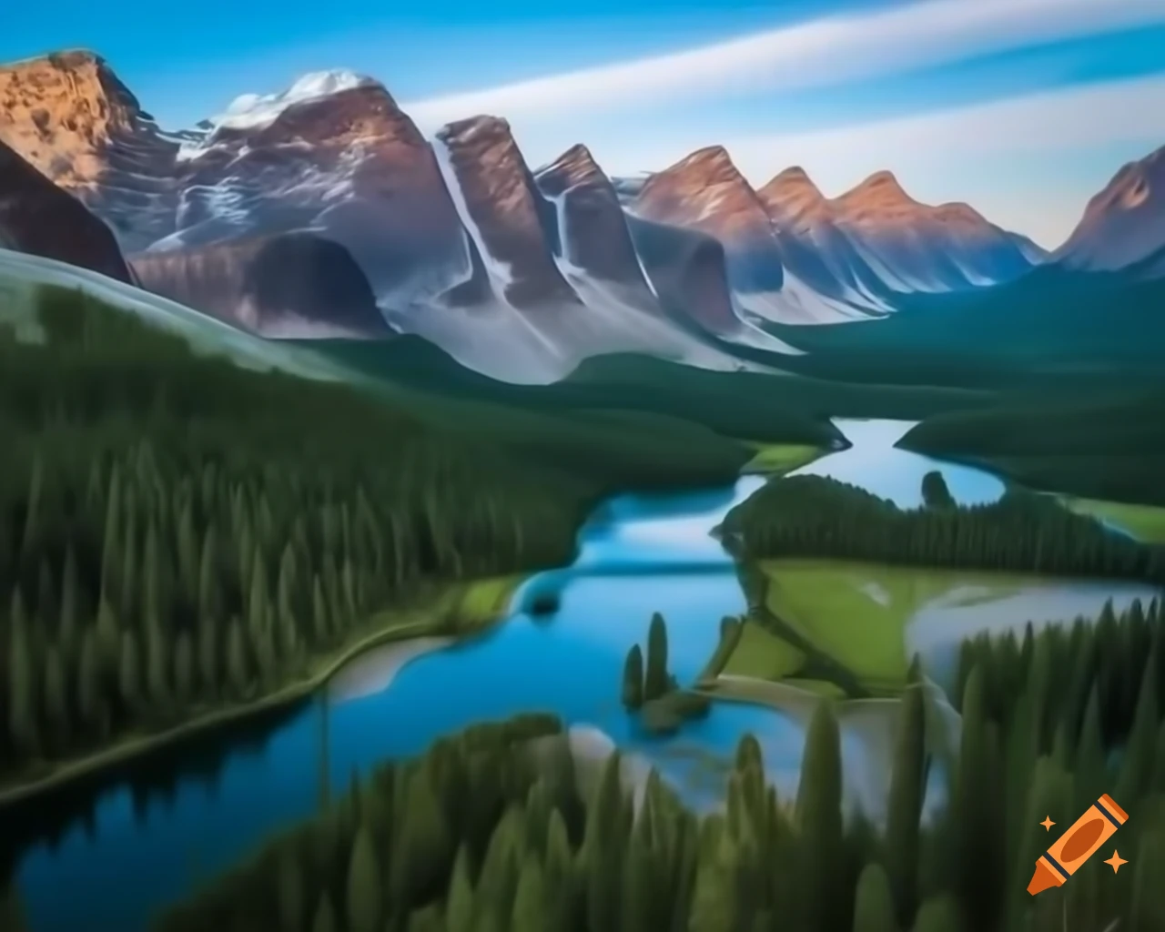 Hyper-sharp microphotography of life forms in mountain lake and river on Craiyon