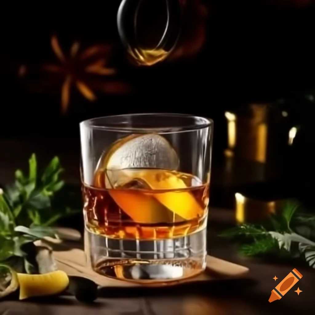 Relaxing evening with whisky and pipe in American style on Craiyon