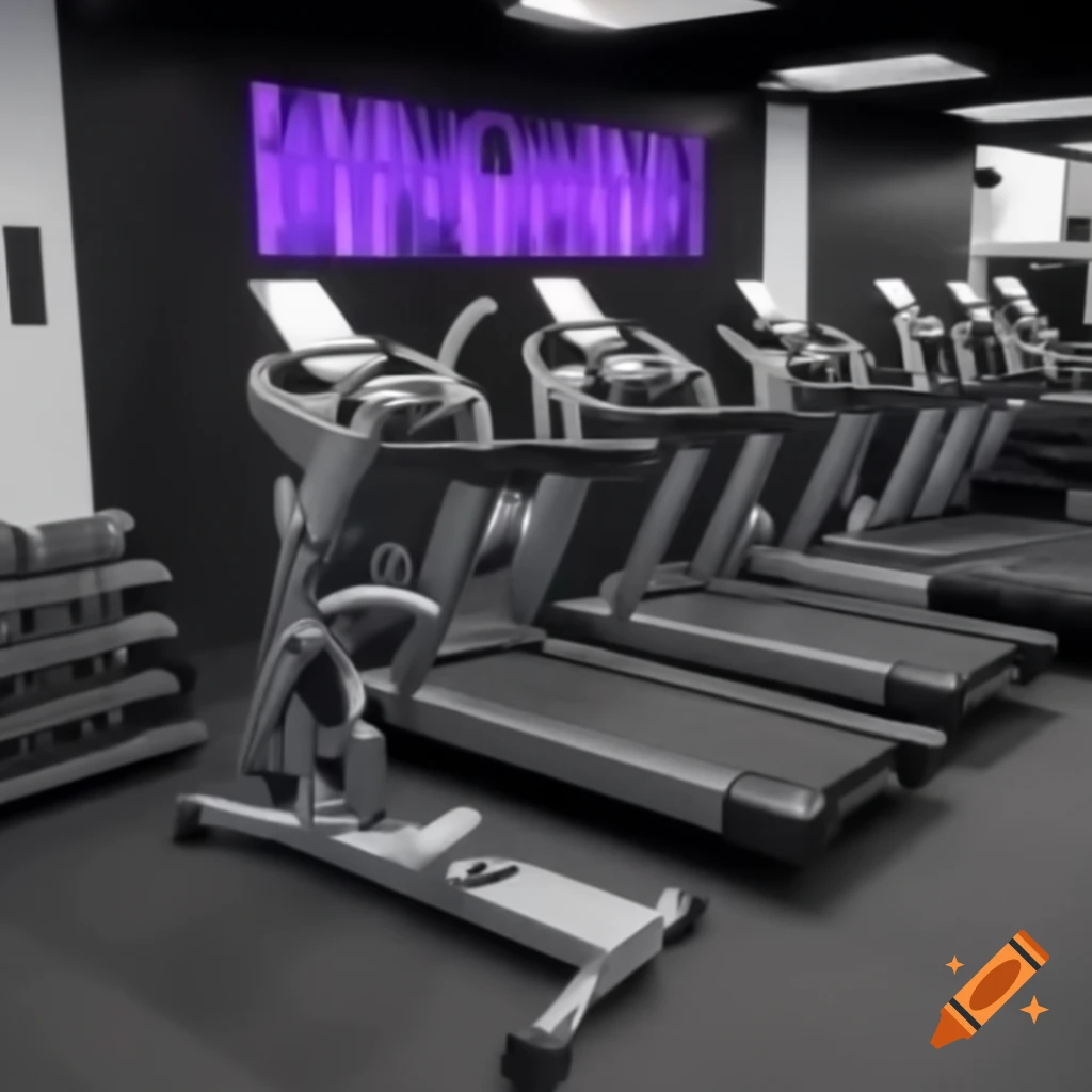 Modern fitness area in zenit sports center with cardio equipment and weight machines on Craiyon