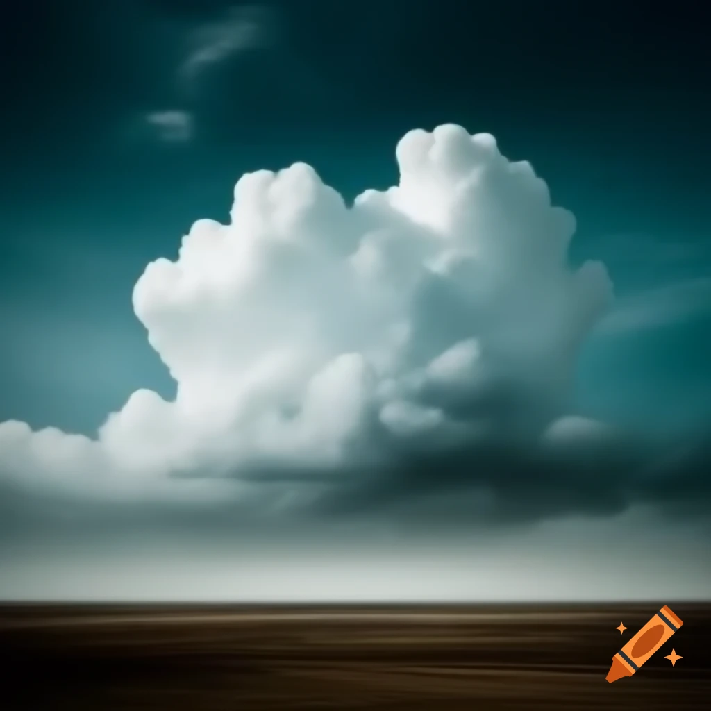 Abstract atmospheric landscape of sky and clouds in muted tones on Craiyon