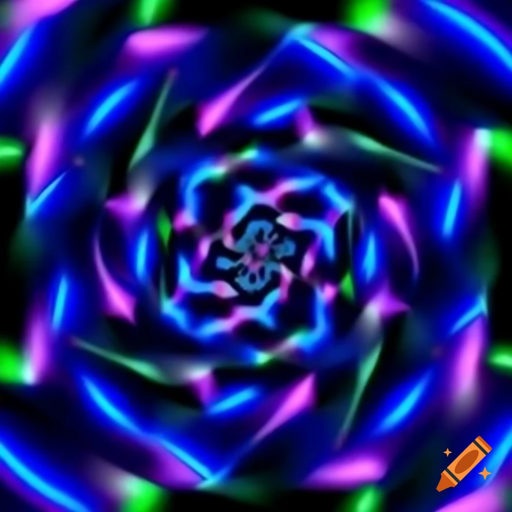 Optical illusion geometric pattern with spiral design and blank center ...