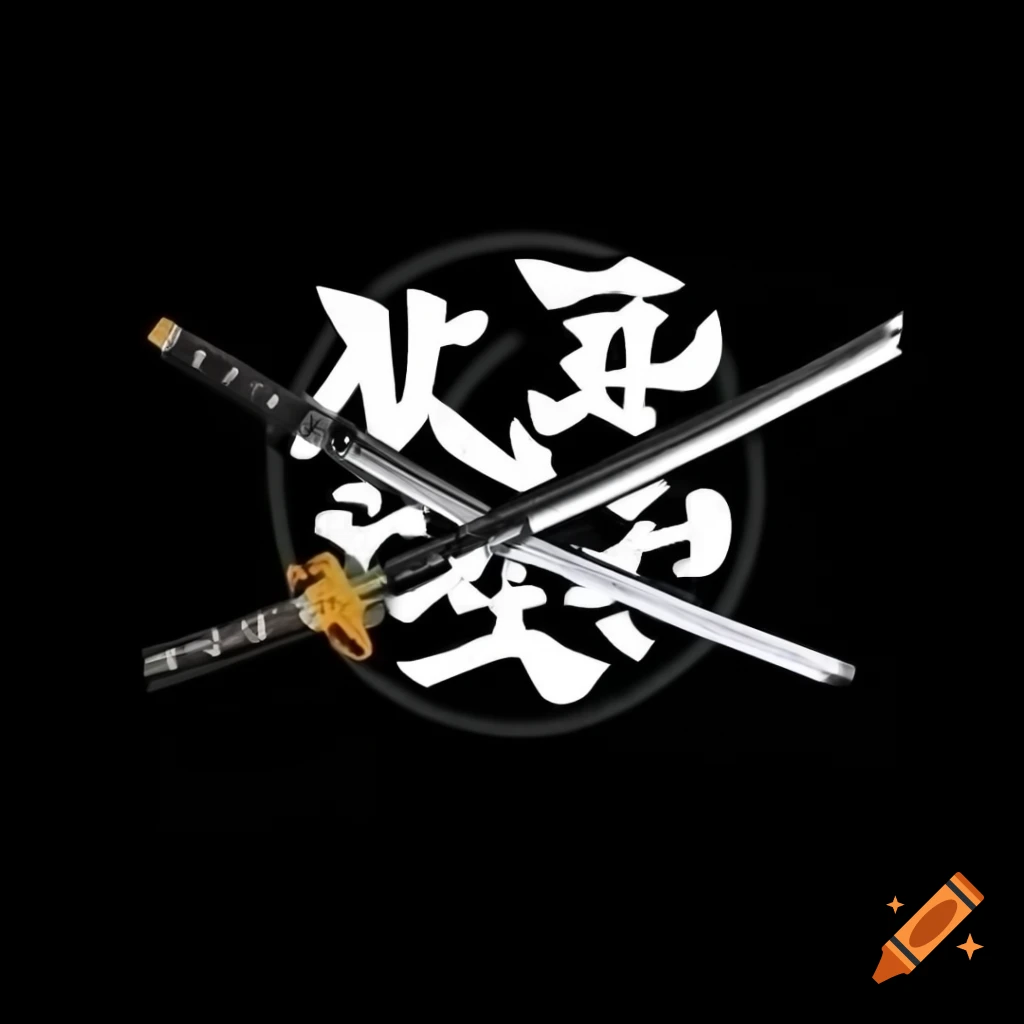Stylized katana logo for Hashira Blades inspired by Tanjiro Kamado on ...