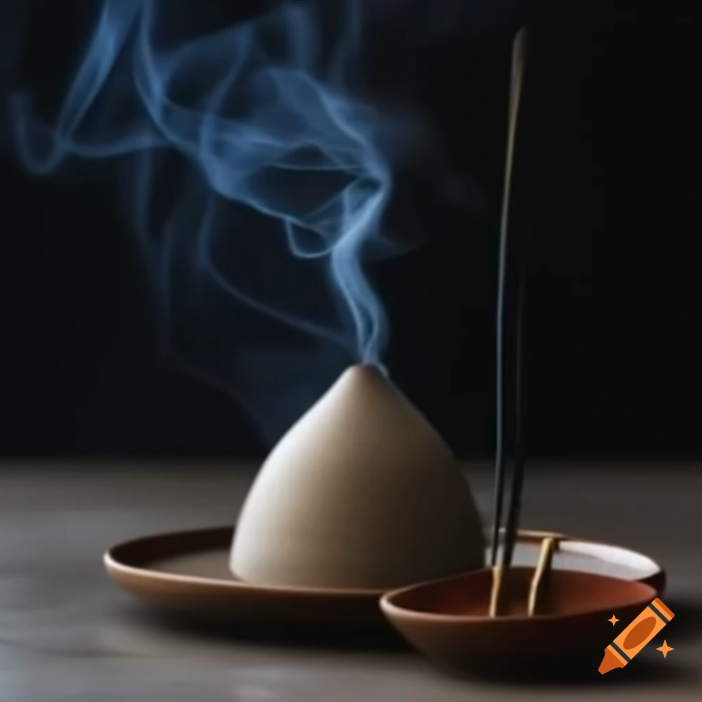 Tranquil setting with calming incense for inner peace on Craiyon