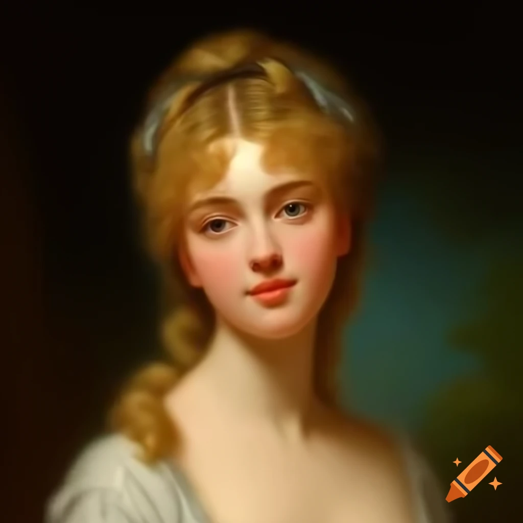 Gilded Age portrait of a blonde woman from the 1800s on Craiyon