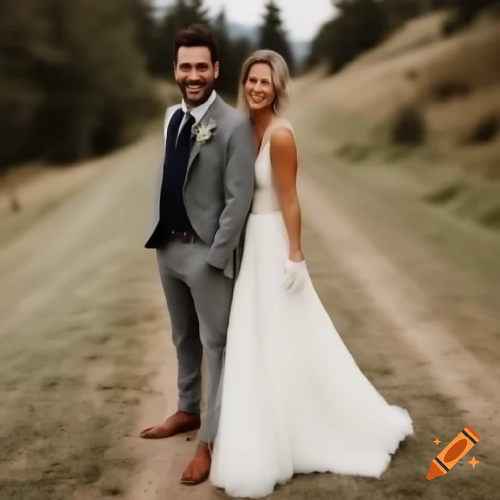 Suggestions for attire for a rustic cocktail wedding on Craiyon