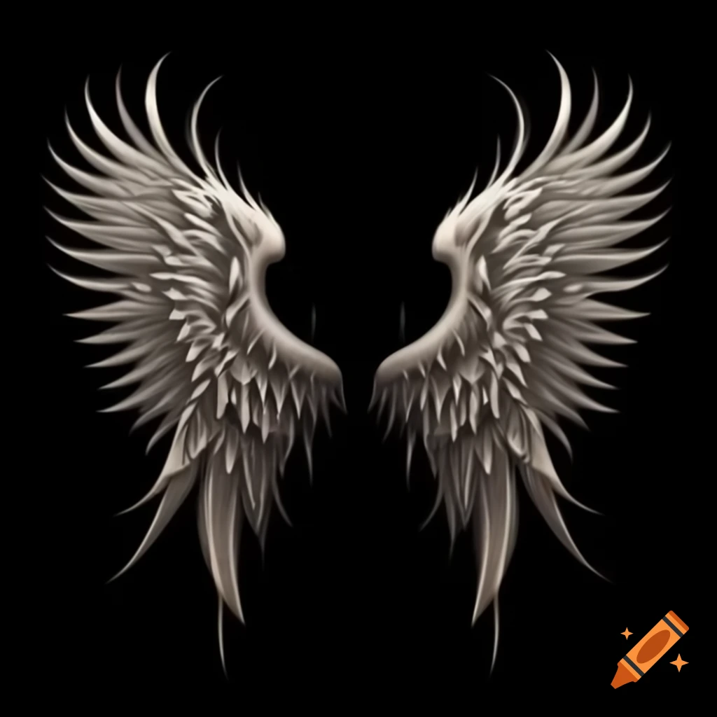 Intricate and detailed wings with textures and patterns on Craiyon