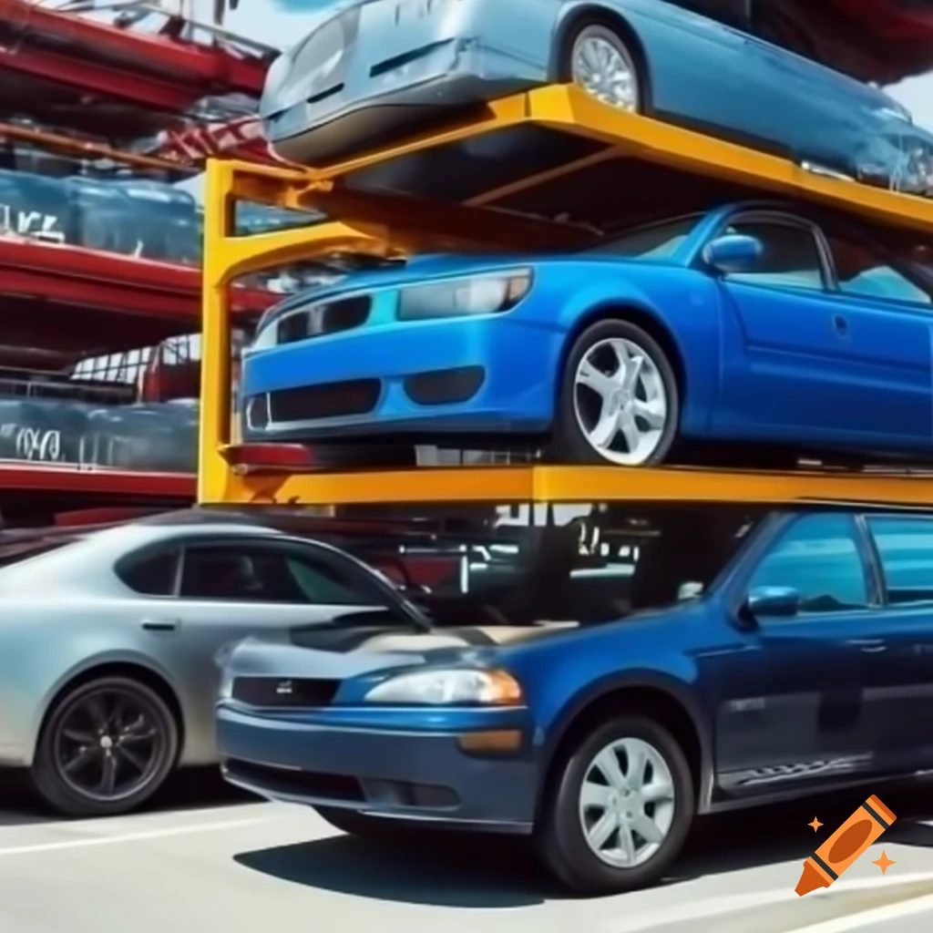 Modern stack parking system design on Craiyon