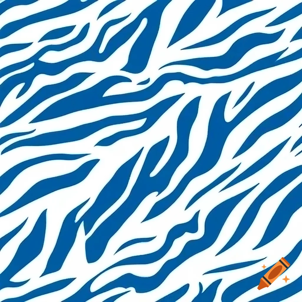 Blue and white zebra with a soccer ball on Craiyon