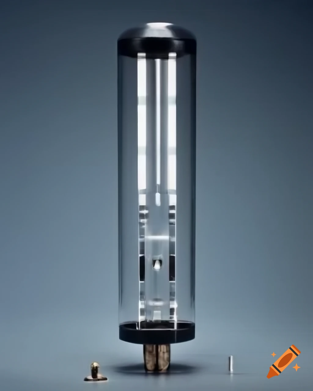 Watertight cylindrical device with four sections and aluminum tube on ...