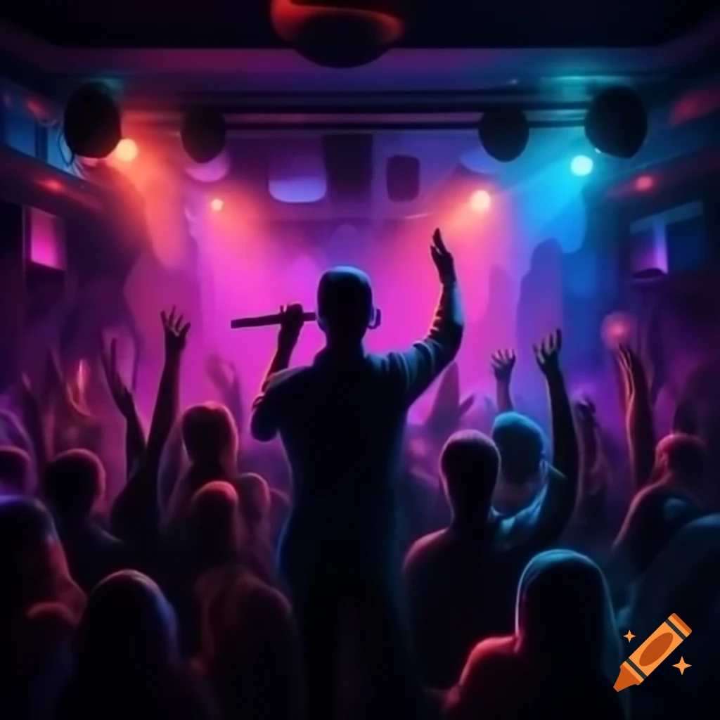 Karaoke singing evening poster for Cheers bar next Friday on Craiyon