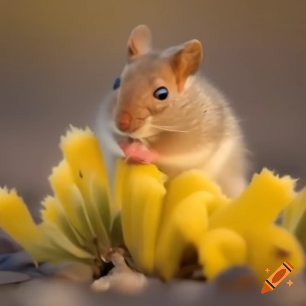 Cute red viscacha rat eating halophytes in cozy molehill in Patagonian ...