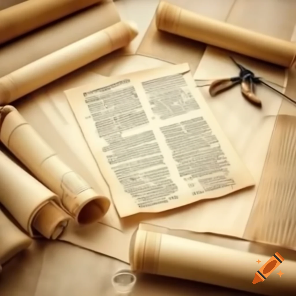 Stacks of manuscripts in greek, latin, and aramaic on parchment and ...