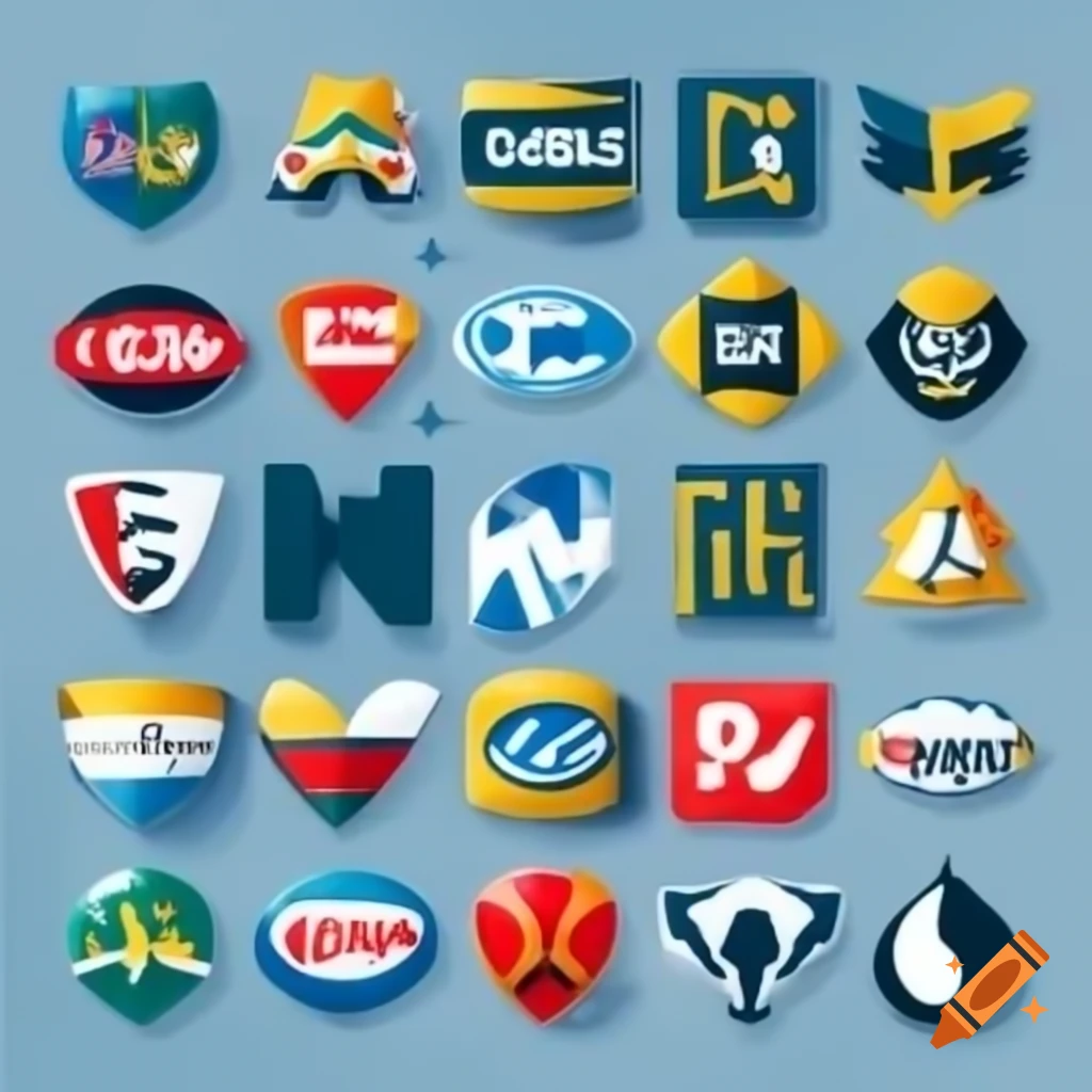 Various logos representing different brands on Craiyon