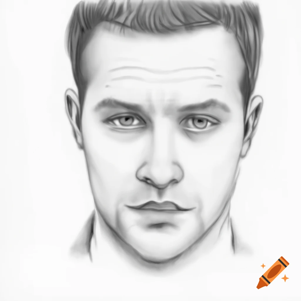 Meticulously detailed pencil sketch of a man's face, resembling a ...
