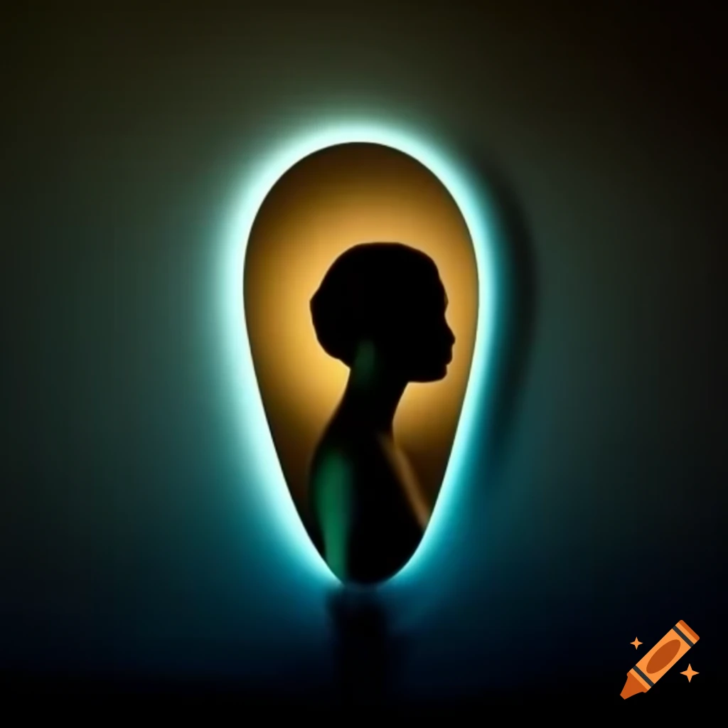 Concept design featuring a symbolic mirror representing introspection ...