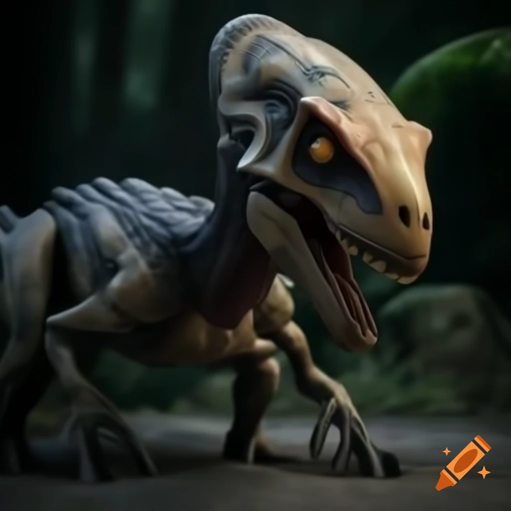Hybrid creature combining T-rex, Star Wars Rancor, and Alien Xenomorph ...