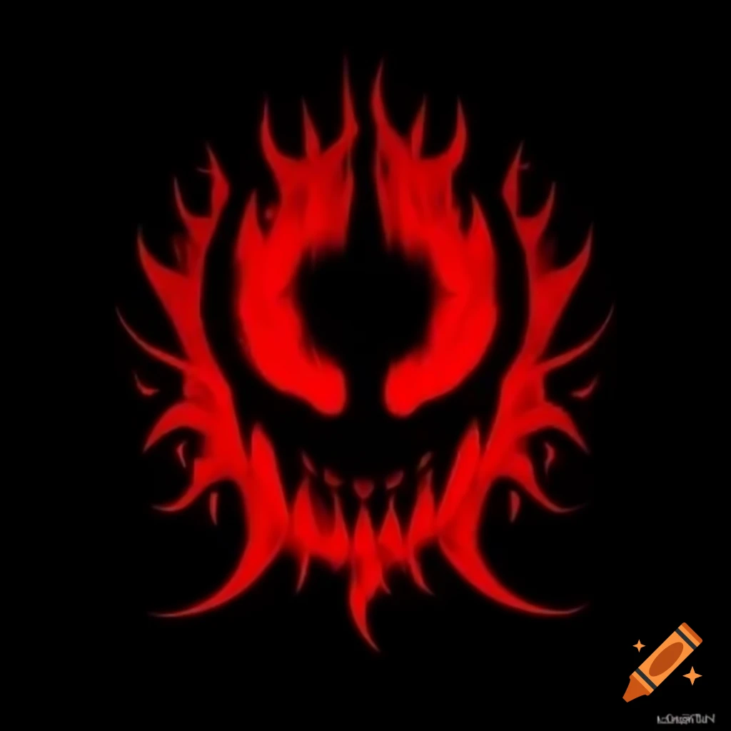 Text design resembling hellstar logo with an ominous theme on Craiyon