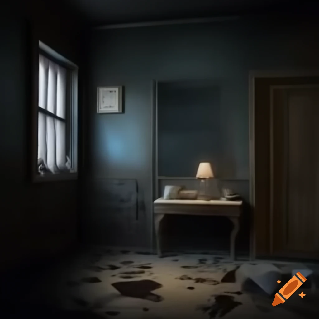 Surrealistic endless room conveying dark emotions on Craiyon