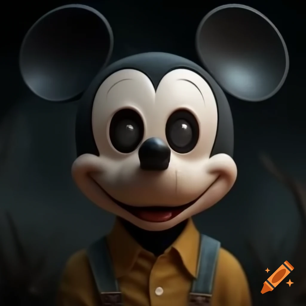 Tim burton inspired spooky mickey mouse on Craiyon
