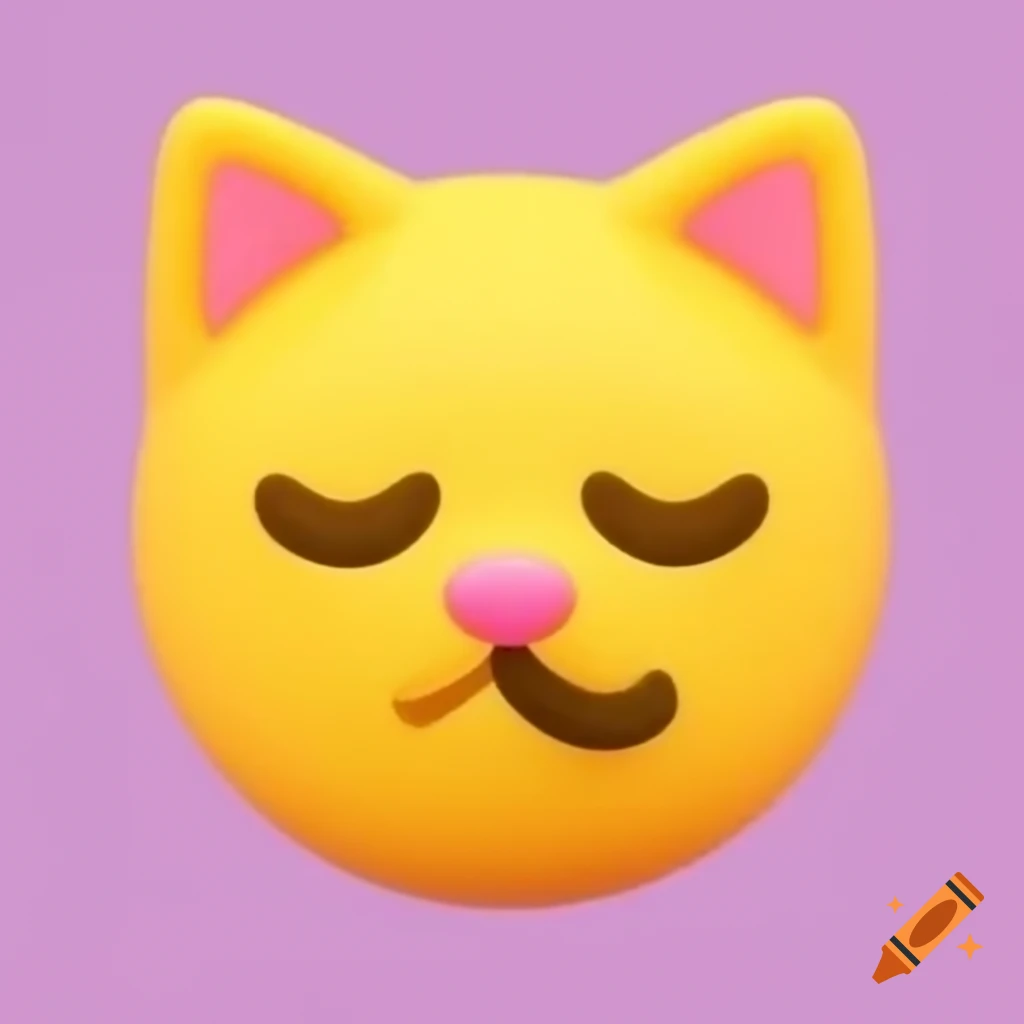 Yellow cat emoji on Craiyon
