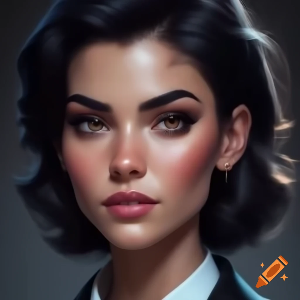 Confident young businesswoman portrait with sharp details on Craiyon