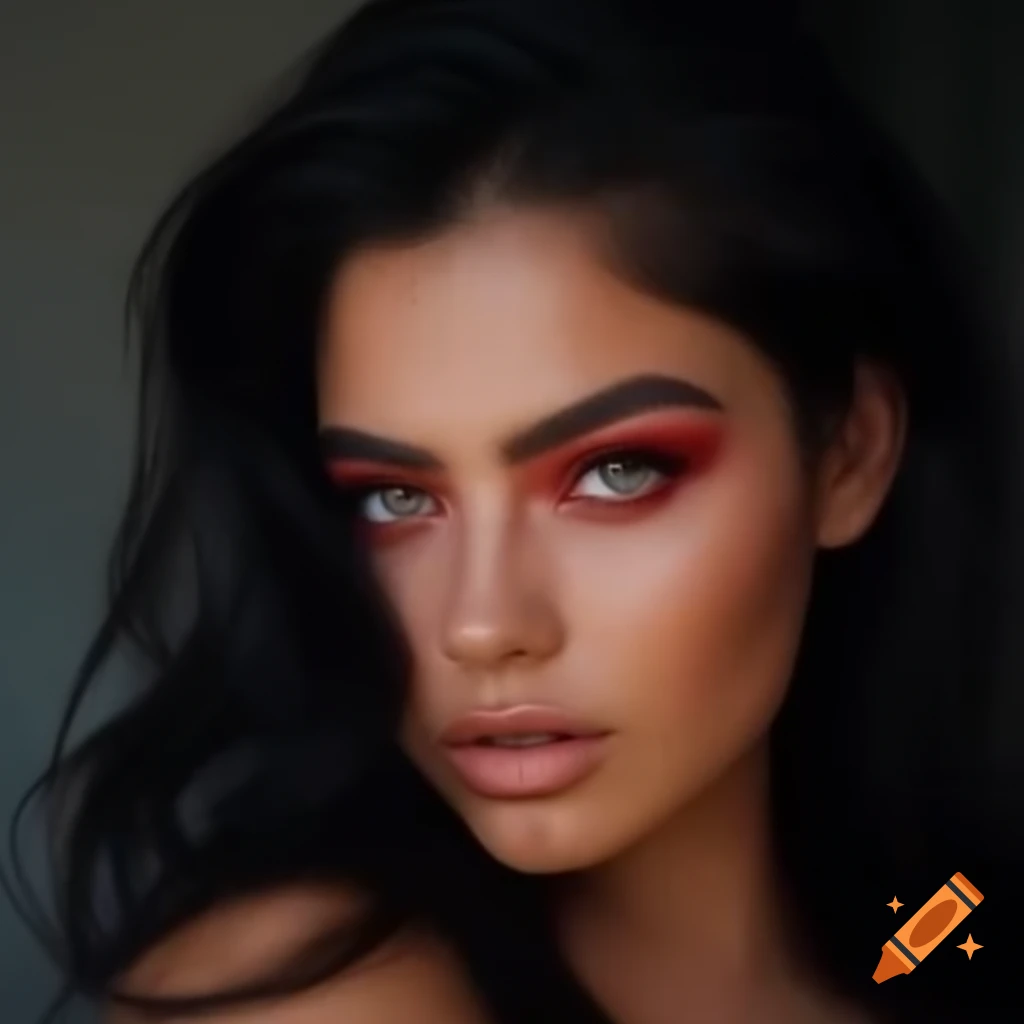 Confident woman with dark hair and sharp features showcasing high-end ...